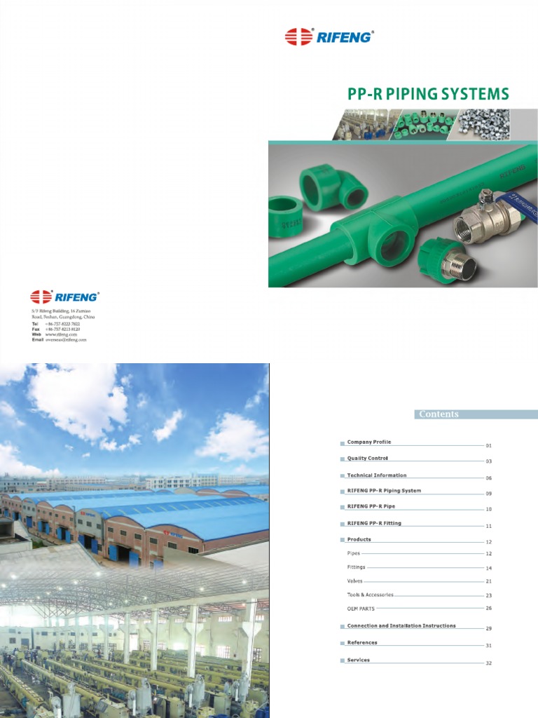 Rifeng PP R System Email | PDF | Pipe (Fluid Conveyance) | Mechanical ...