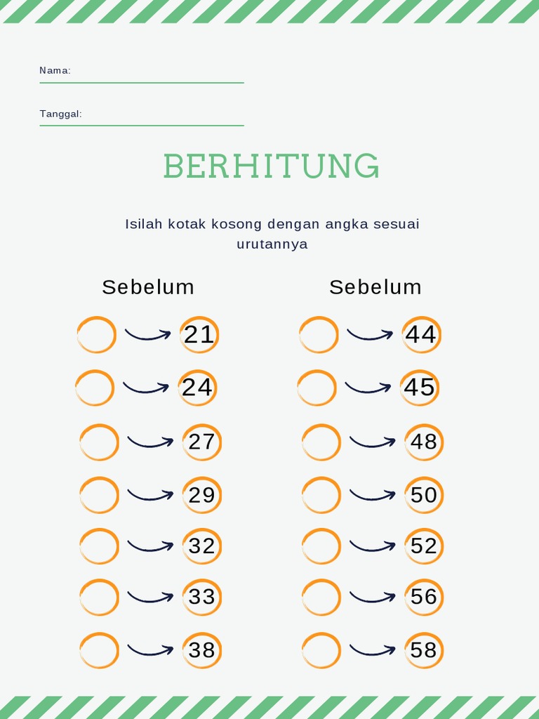 Worksheet Belajar Berhitung | PDF