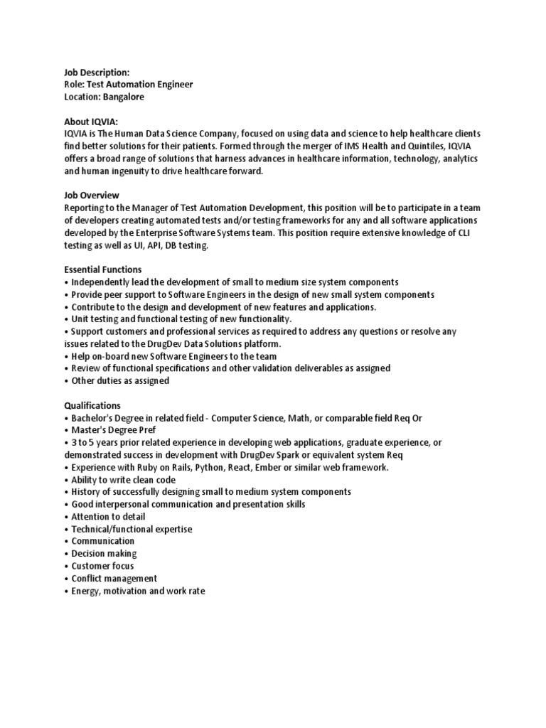 Test Automation Python Engineer | PDF