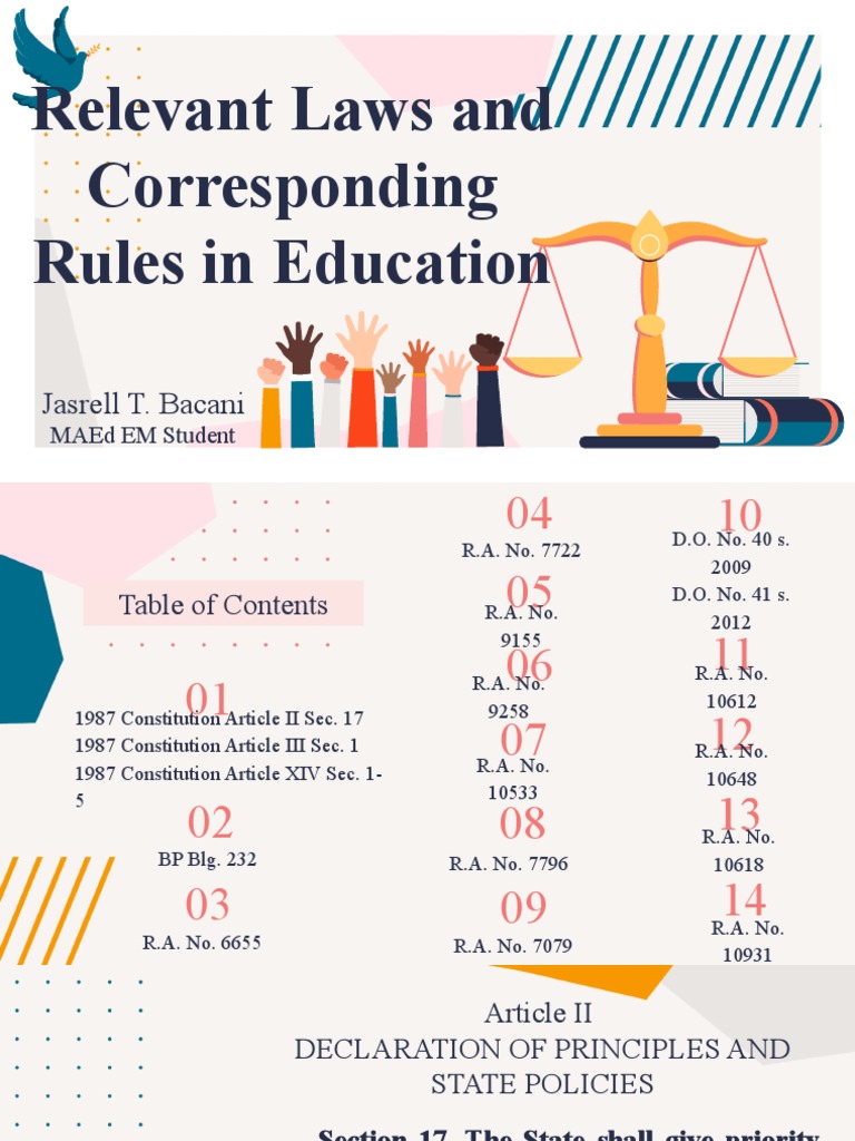 Education Rights in the 1987 Constitution | PDF | Schools