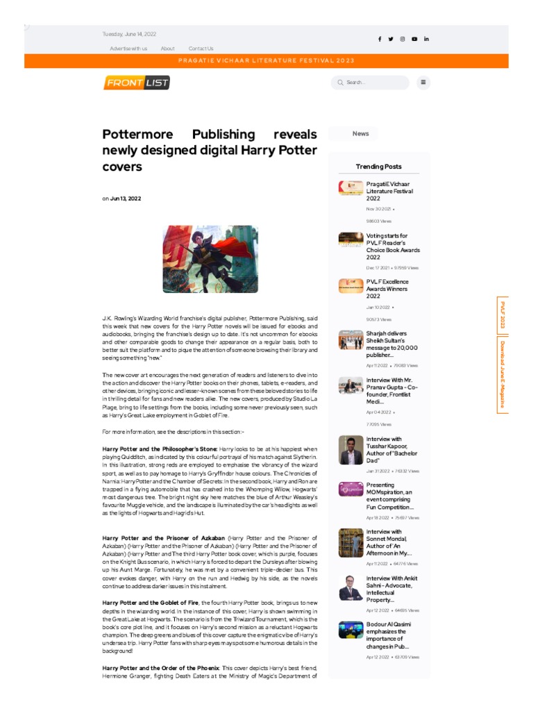 Pottermore Publishing Reveals Newly Designed Digital Harry Potter ...