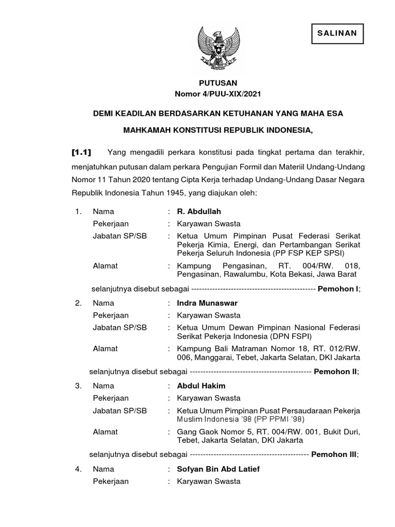 Putusan Mkri 8247 1637832230 | PDF