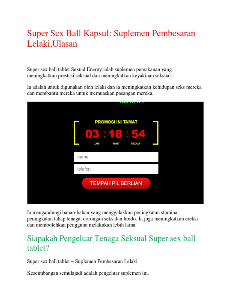 Super Sex Ball Kapsul PDF | PDF