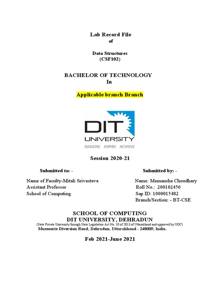 CSF102 LAB FILE Memansha Choudhary1000015501-Converted (AutoRecovered) | PDF | Queue (Abstract ...