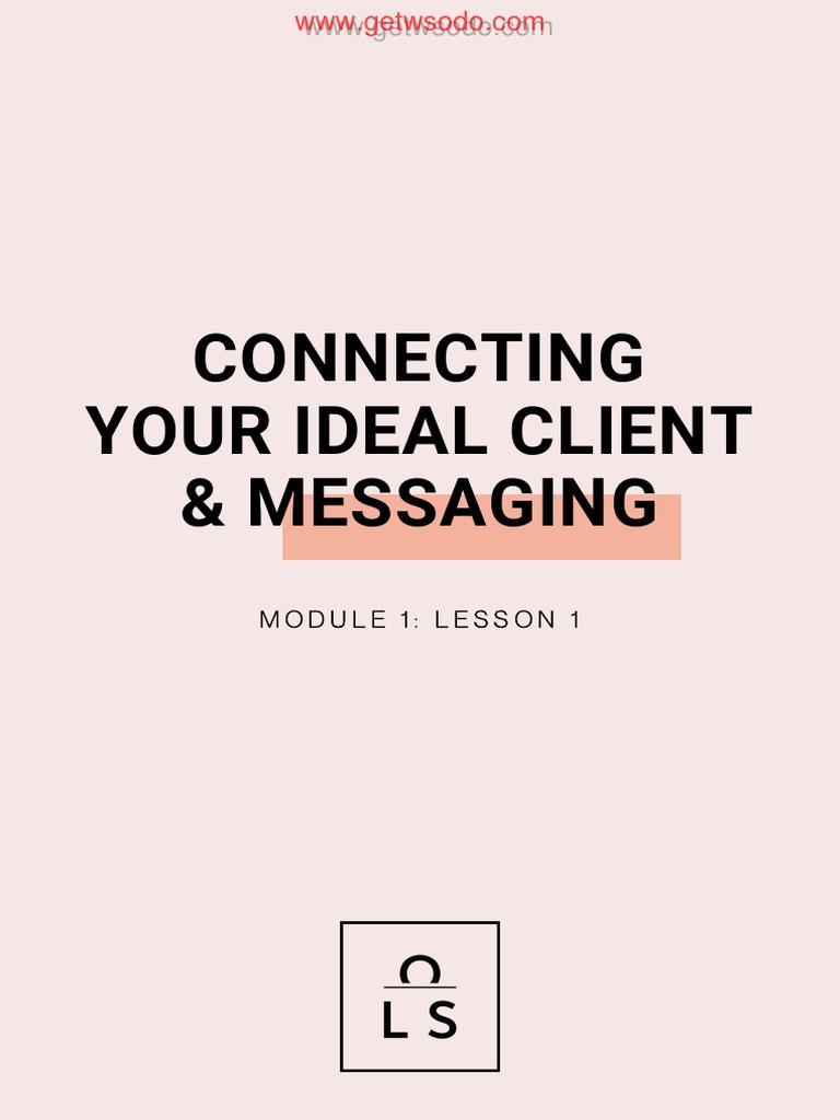 Ideal Client Messaging Guide | PDF | Cognitive Science | Psychological ...