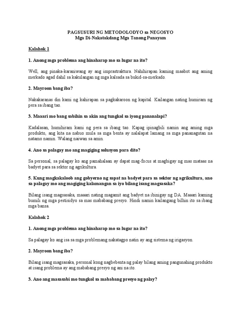 Research - Thematic Analysis (Tagalog) | PDF