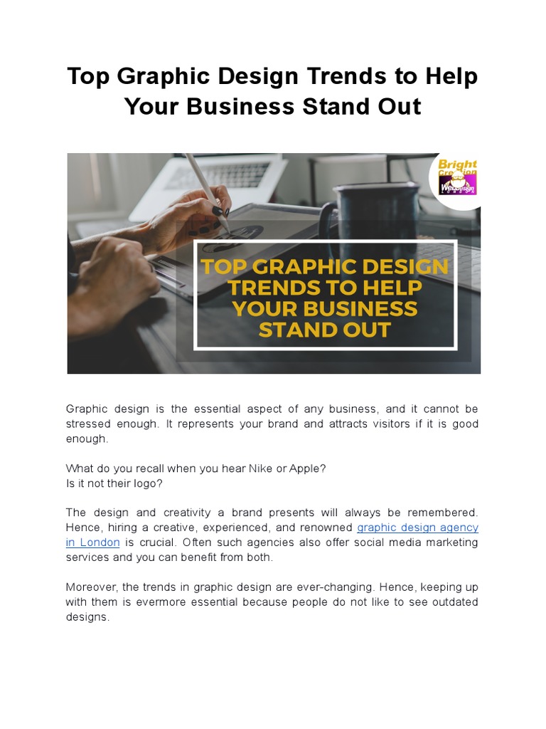 Top Graphic Design Trends To Help Your Business Stand Out | PDF ...