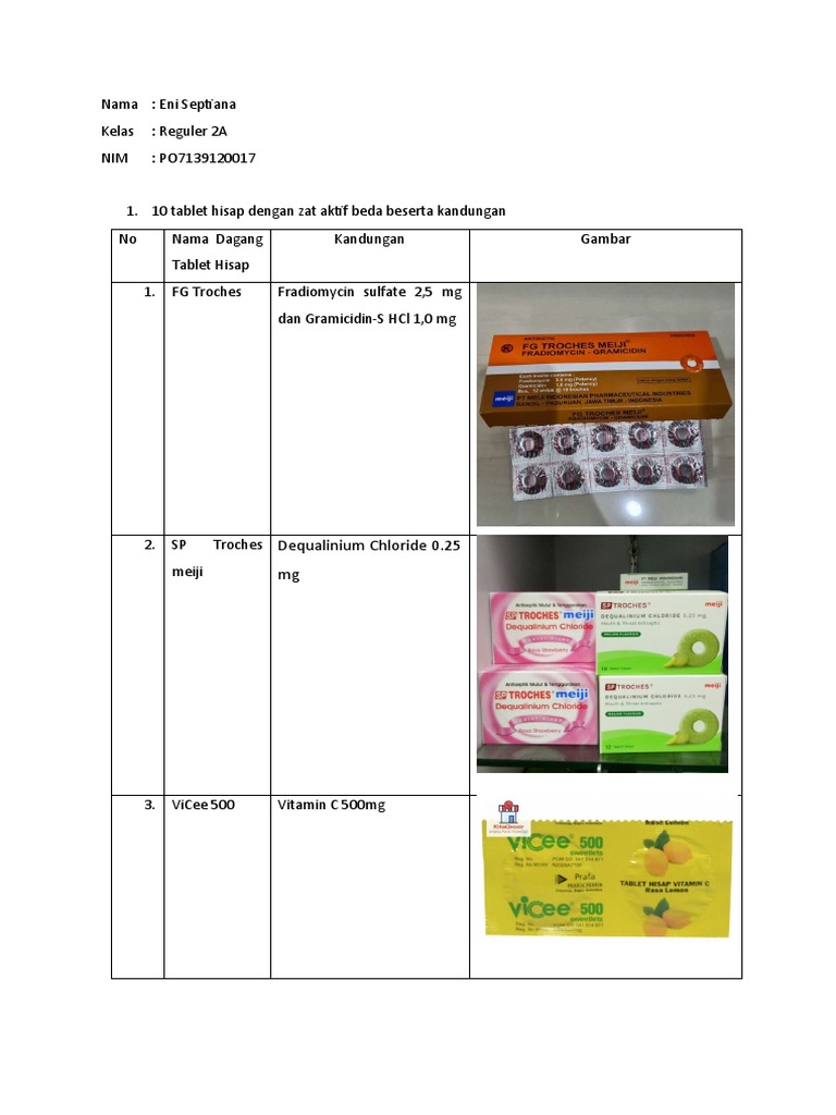 Informasi Tablet Hisap & Salut | PDF