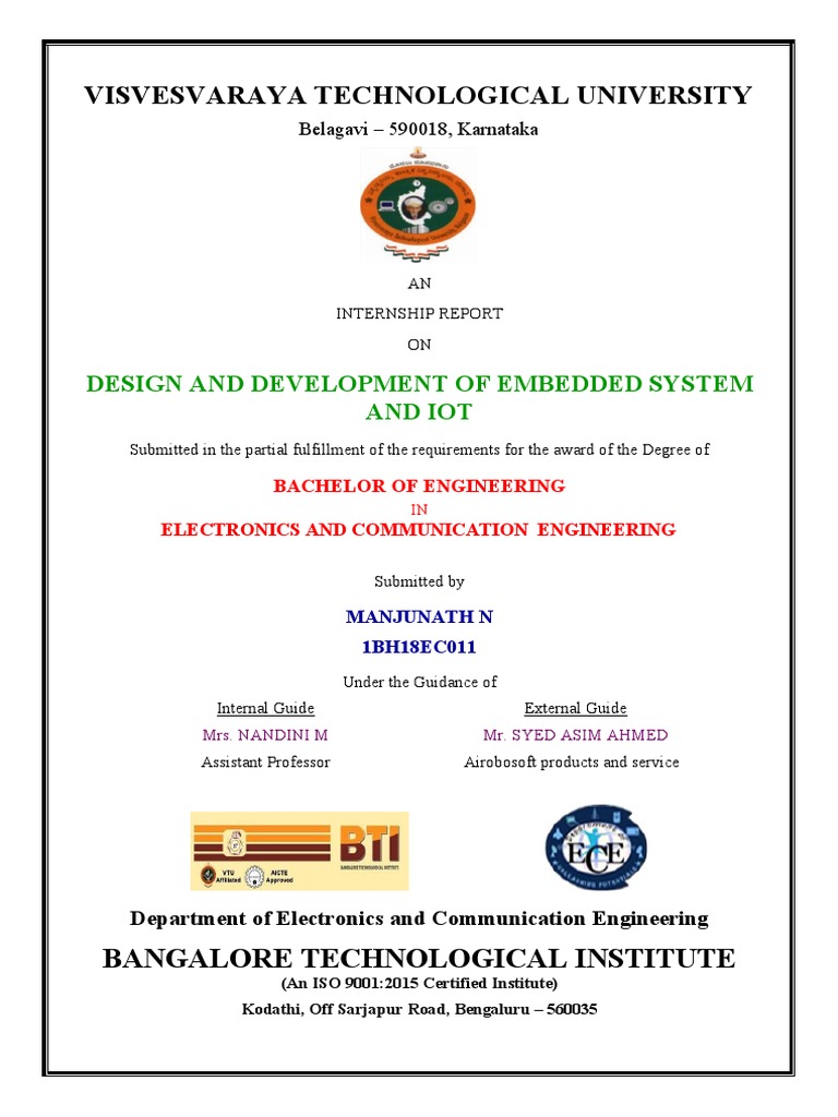 Visvesvaraya Technological University: Design and Development of ...