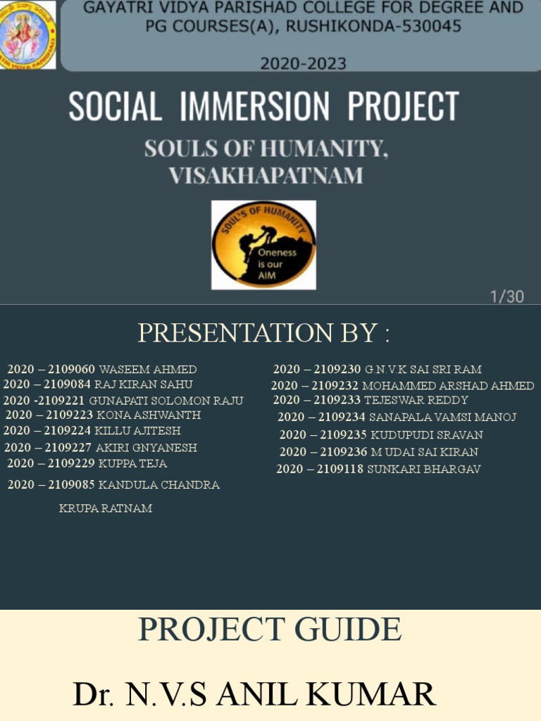Social Immersion Internship Insights | PDF