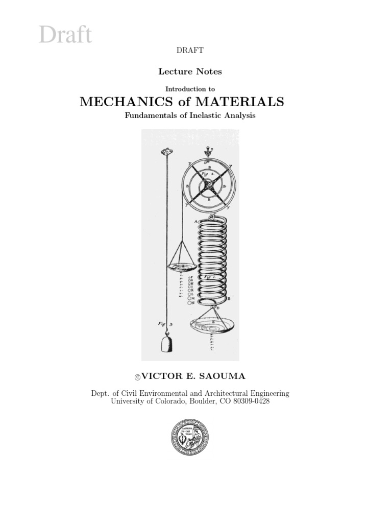 Mechanics of Materials | PDF | Deformation (Mechanics) | Fracture Mechanics