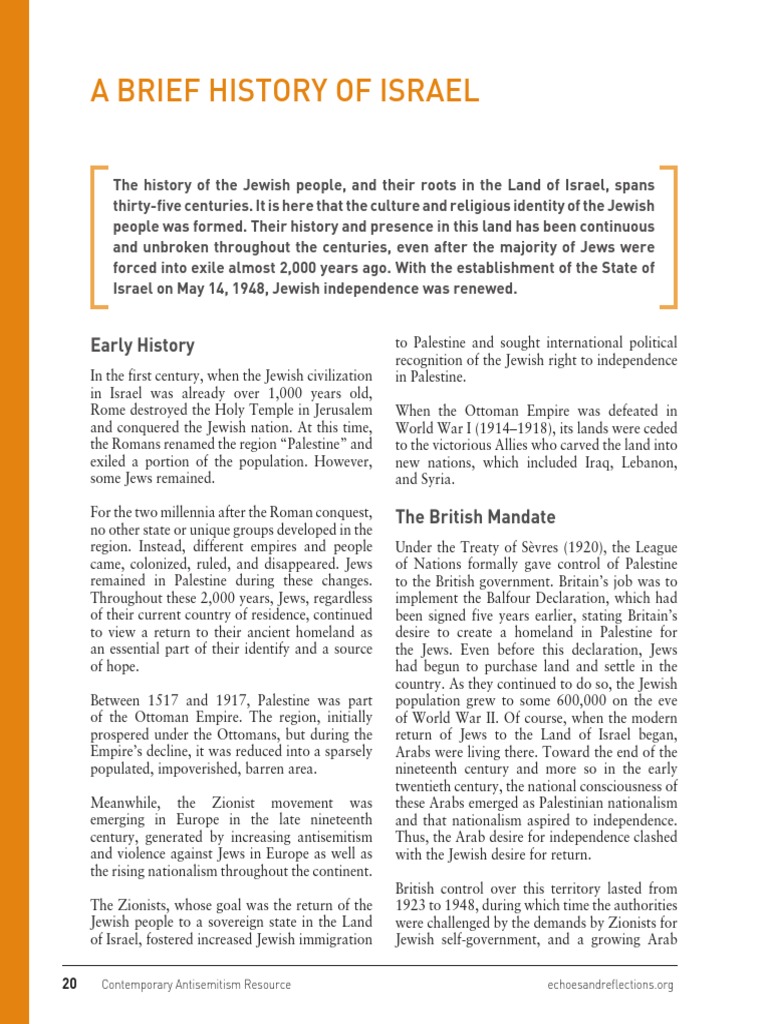 A Brief History of Israel | PDF | World Politics | Israel