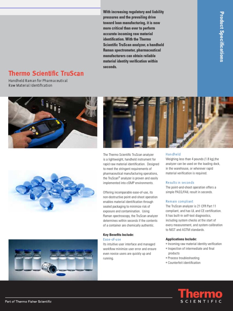 Thermo Scientific Truscan: Handheld Raman For Pharmaceutical Raw ...