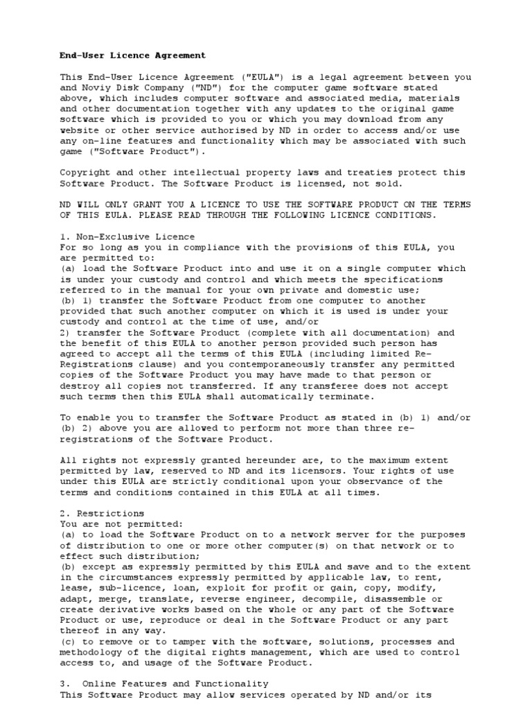 EULA | PDF | License | Jurisdiction