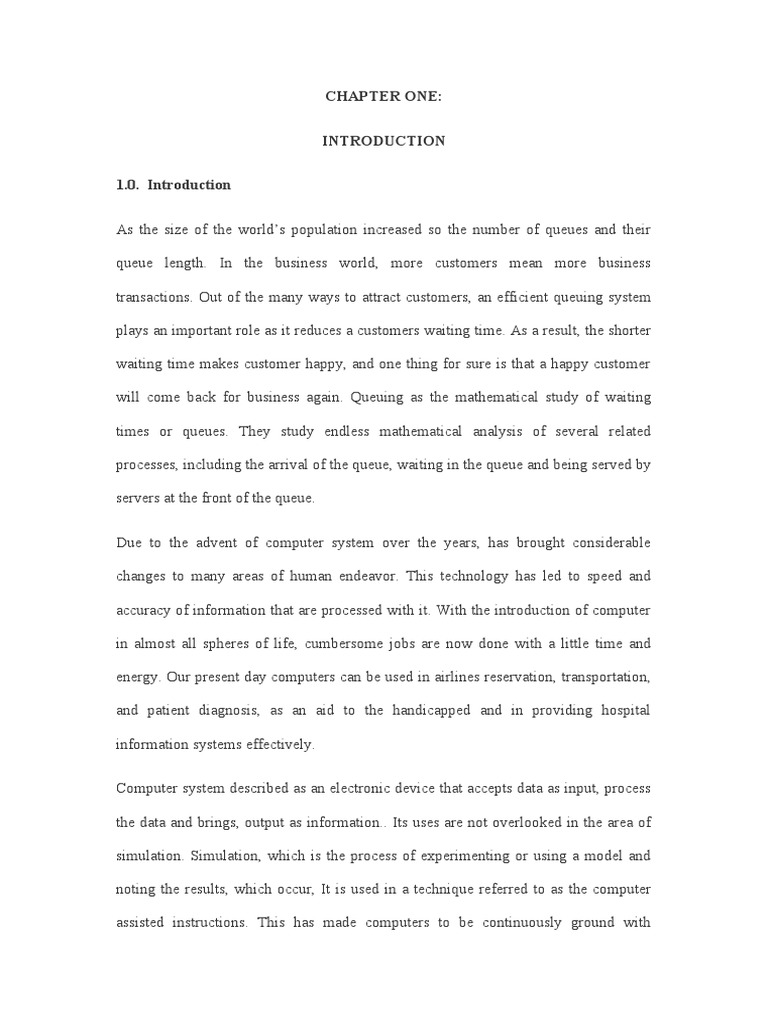 Chapter One | PDF | Simulation | Input/Output