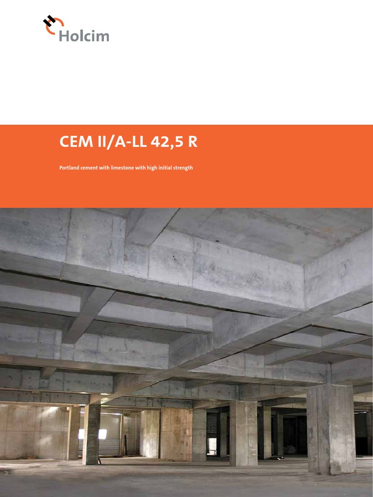 CEM II/A-LL 42.5 R Specifications | PDF | Concrete | Reinforced Concrete