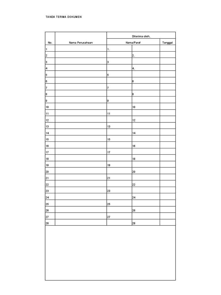 Tanda Terima Surat | PDF
