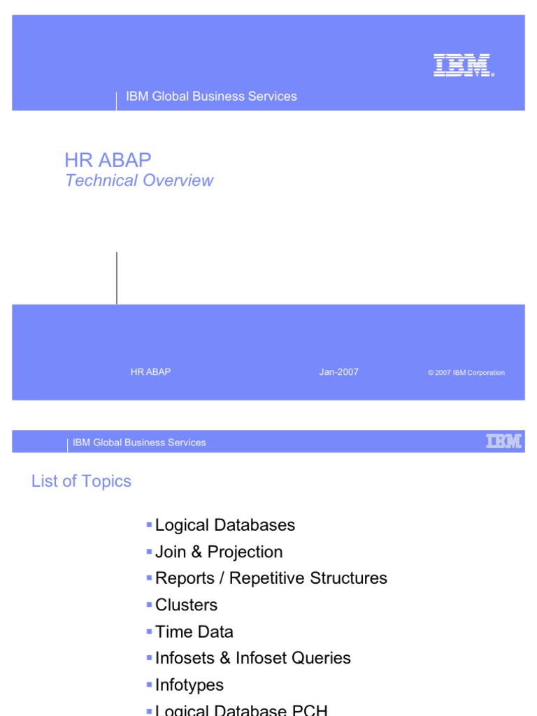 Hr Abap Technical Overview Pdf Databases Computer Science 4723
