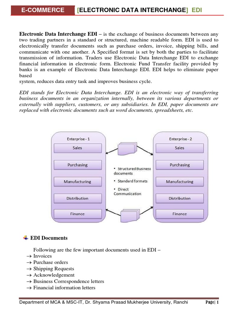 Electronic Data Interchange EDI | PDF | Electronic Data Interchange ...