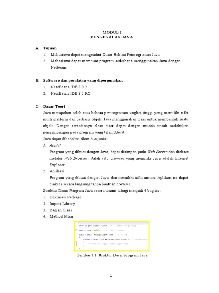 Praktikum Praktikum Pemrograman 1-1 (SI) | PDF