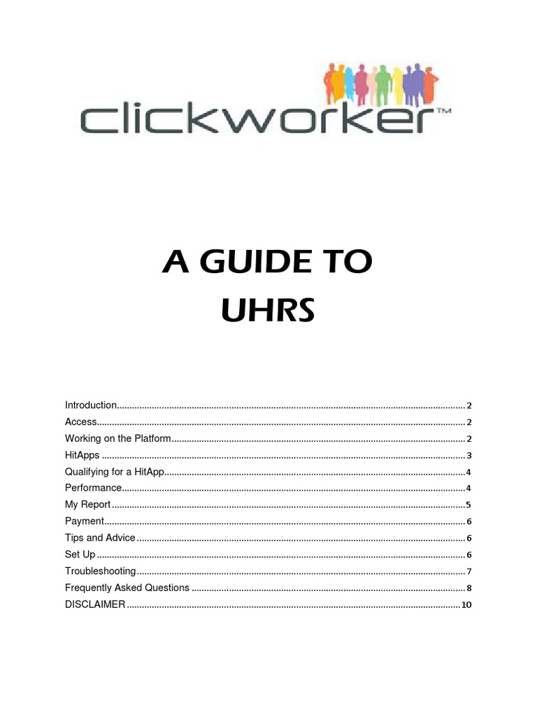 A Guide To Uhrs Pdf