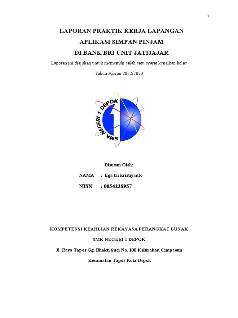 Laporan Praktik Kerja Ega | PDF