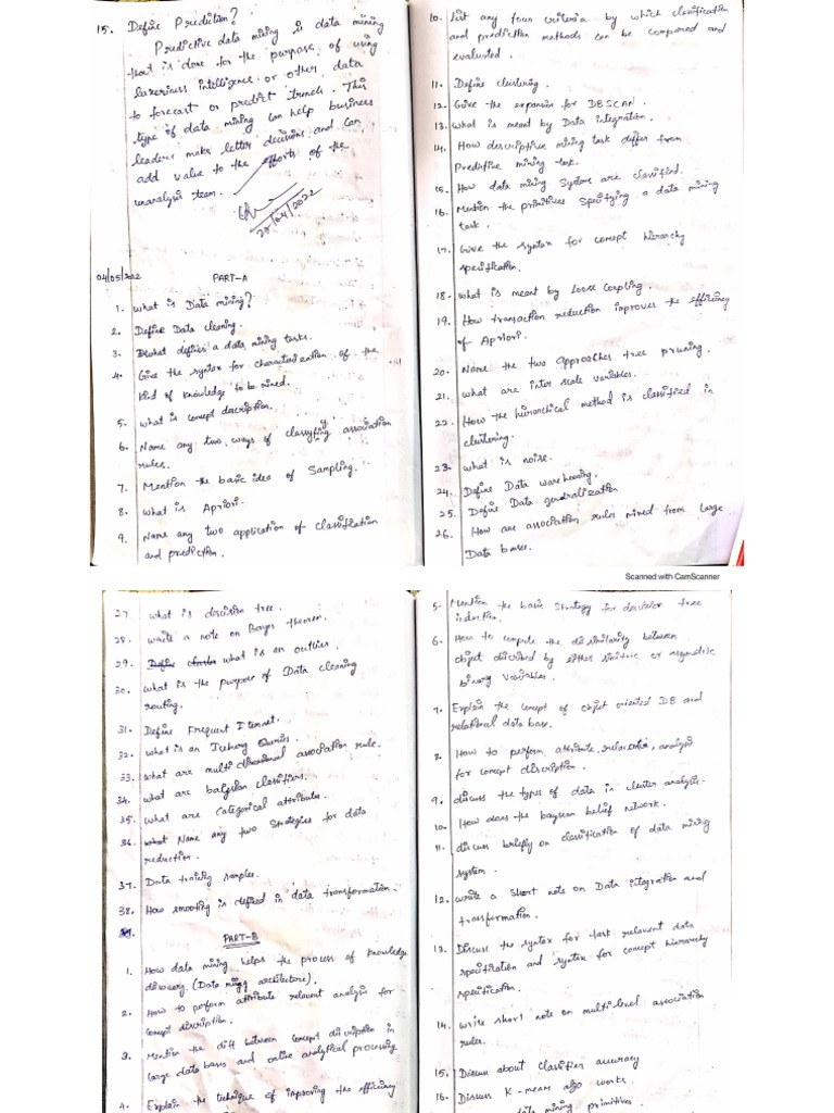 Data Mining Important Questions | PDF