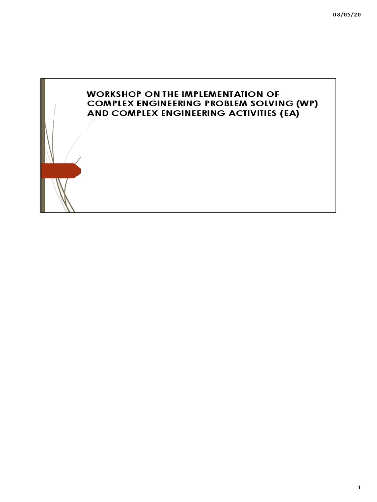 CEP Workshop | PDF | Engineering | Design CEP Workshop | PDF | Engineering | Design