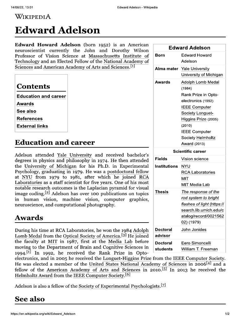 Edward Adelson | PDF