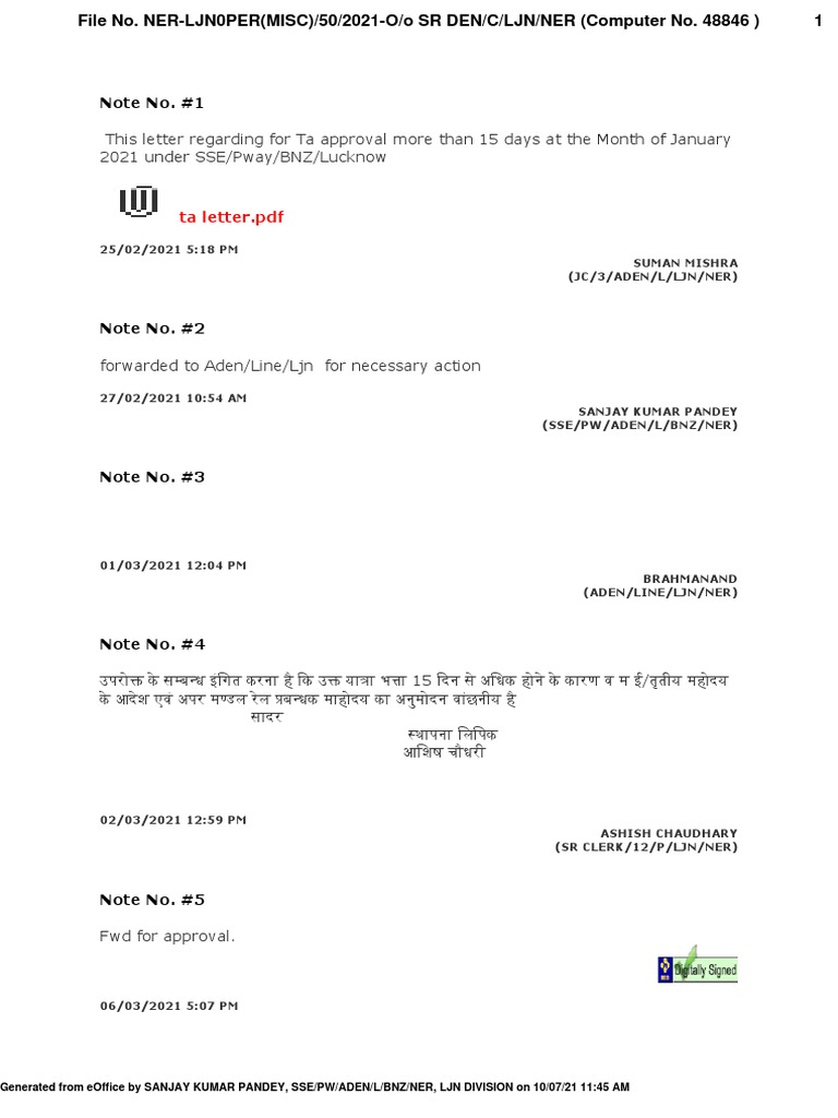 Ta Letter - PDF: Note No. #1 | PDF