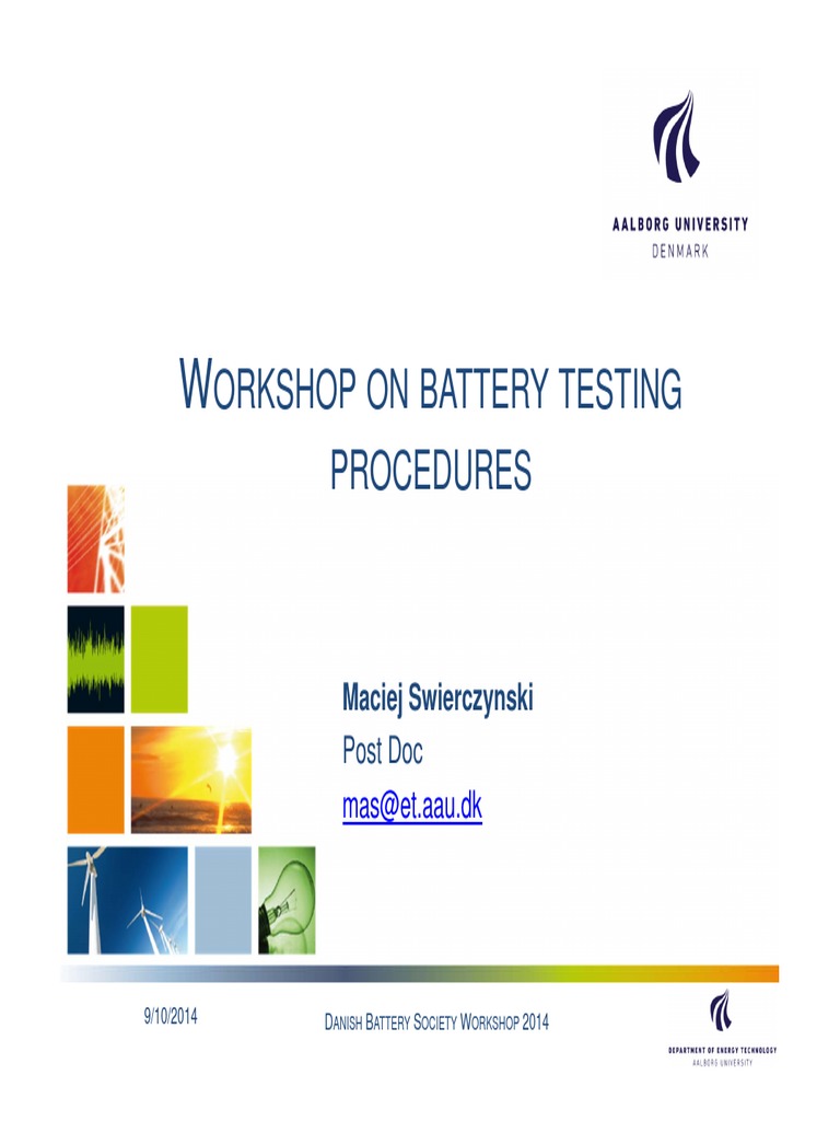 Workshop On Battery Testing Procedures (2014) | PDF | Lithium Ion ...