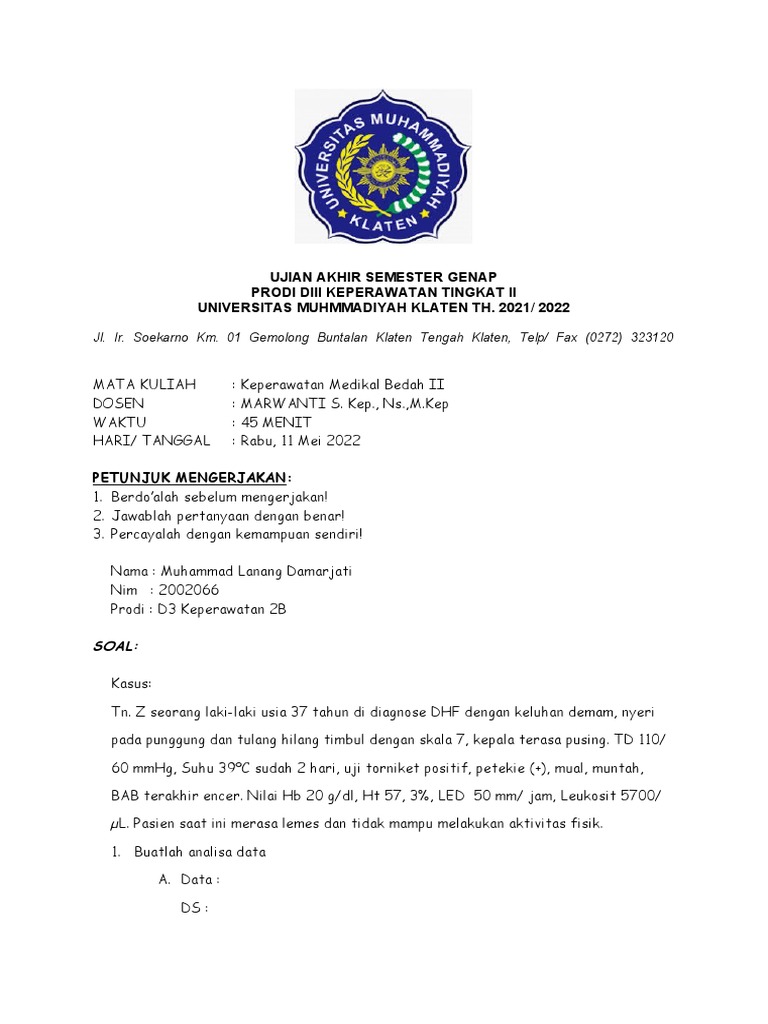 UAS KMB II - 2002066 - Muhammad Lanang Damarjati | PDF