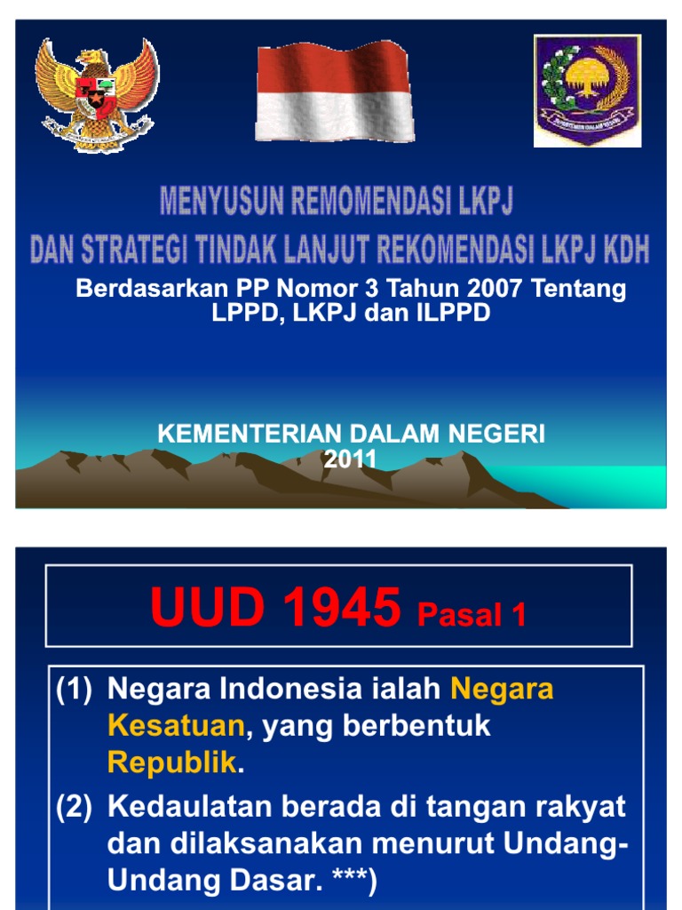 LKPJ Berdasarkan PP 3 TH 2007 LKPJ 2011 | PDF