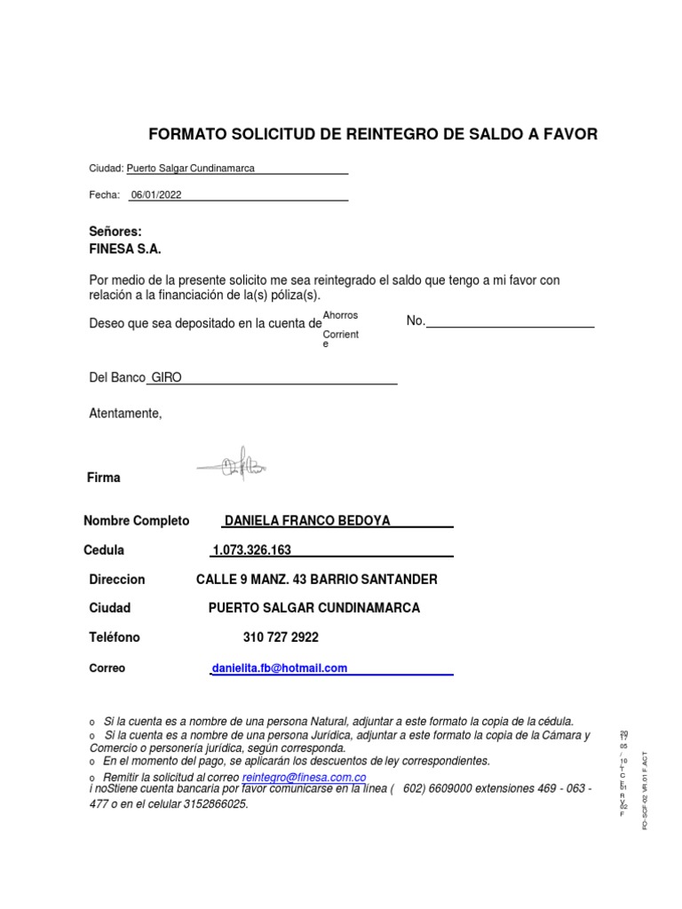 Reintegro 2 | PDF | Servicios financieros | Bancario