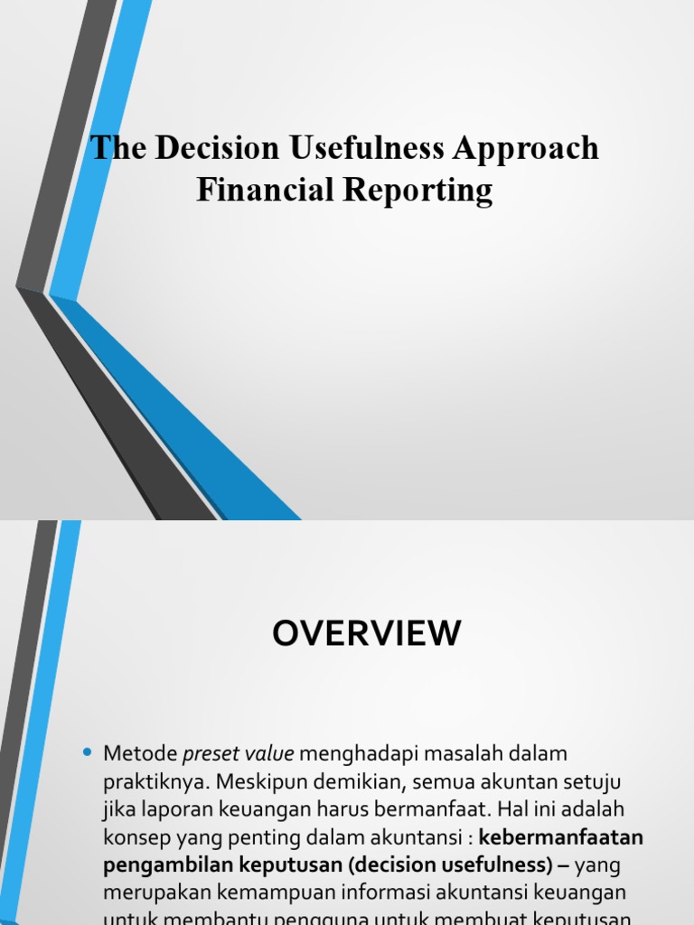 Bab 3 The Decision Usefulness Approach | PDF