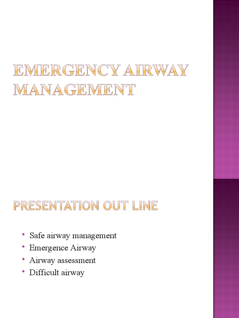 Airway Emergency Management | PDF | Clinical Medicine | Human Diseases ...