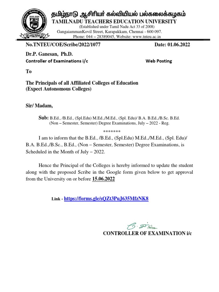 Scribe Letter (Web Post) PDF | PDF