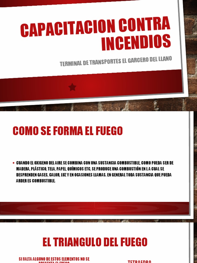 Capacitacion Contra Incendios | PDF | Combustibles | Incendios