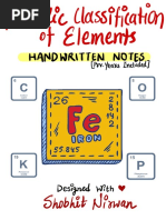 Periodic Table Short Notes | PDF | Periodic Table | Chemical Elements