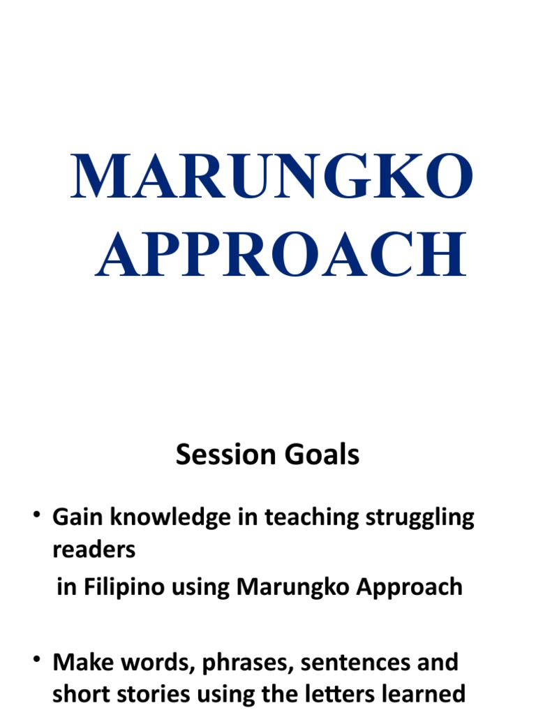 Session 5 Marungko | PDF