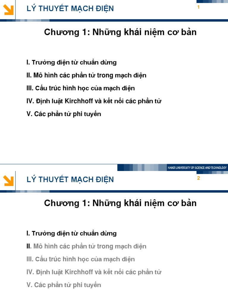 Ly Thuyet Mach - Chuong 1 | PDF