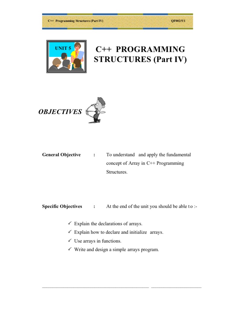 Unit 5 Object Oriented Programming C Pdf Array Data Type 4141
