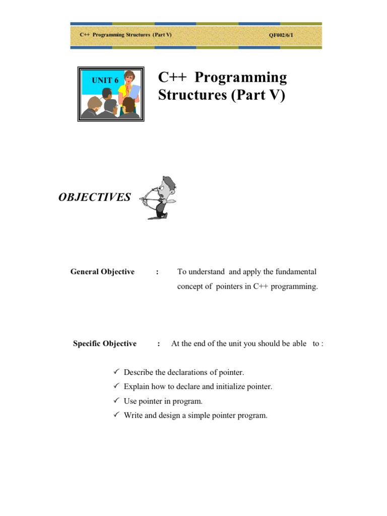 Unit 6 Object Oriented Programming C Pdf Pointer Computer 9423