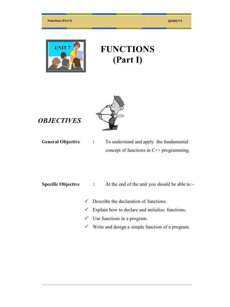 Unit 7 Object Oriented Programming C Download Free Pdf Subroutine Parameter
