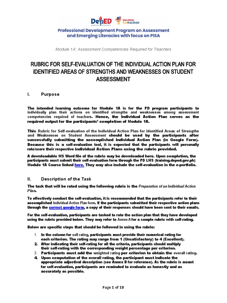 Handout 2 Rubric-Final | PDF | Rubric (Academic) | Evaluation