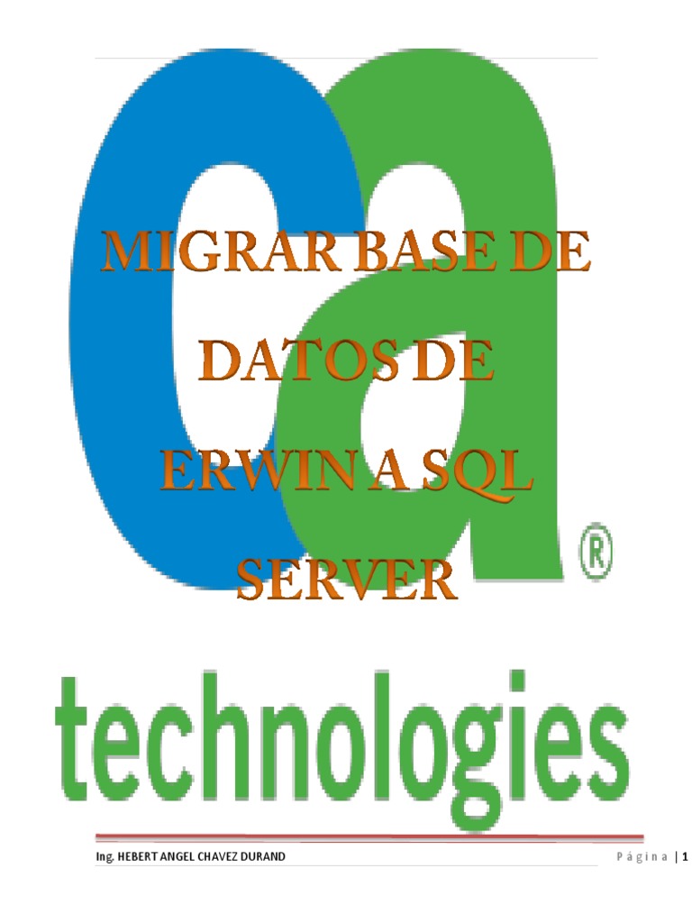 Migrar Una Base de Datos de Erwin Data A SQL Server | PDF | Servidor SQL de Microsoft | Bases de ...