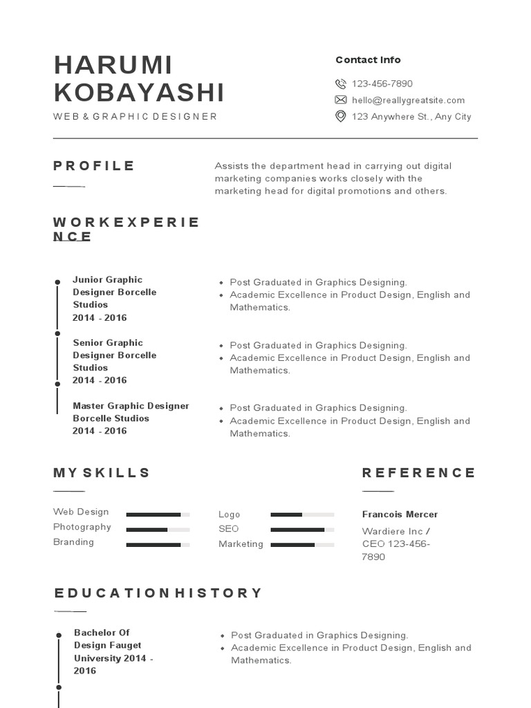 Resume Templates II | PDF | Graphic Design | World Wide Web