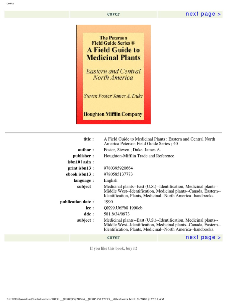 A Field Guide To Medicinal Plants Eastern and Central North America ...