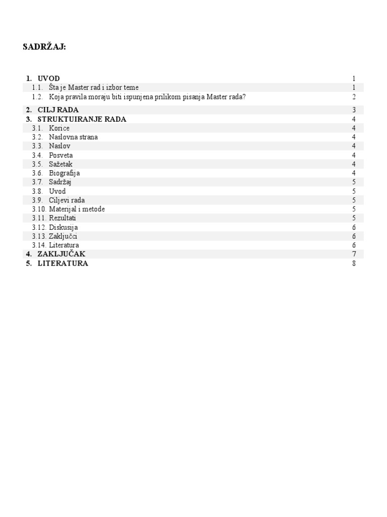 Kako Napisati Master Rad | PDF
