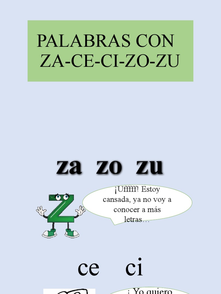 Palabras con Z y C para Aprender | PDF